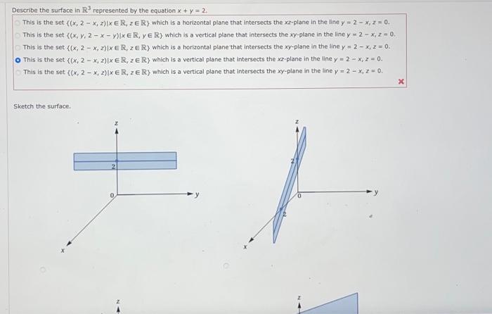 Solved Describe the surface in R3 represented by the | Chegg.com