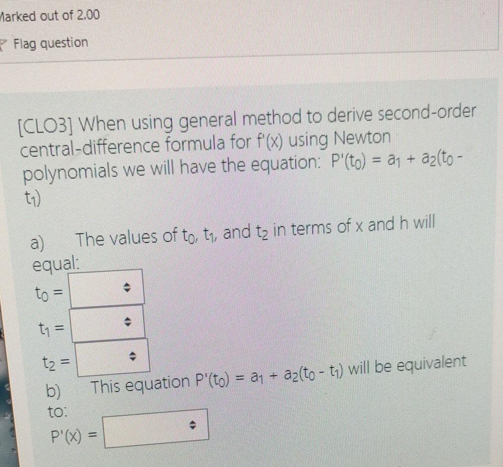 Solved Marked out of 2.00 8 Flag question [CLO3] When using | Chegg.com