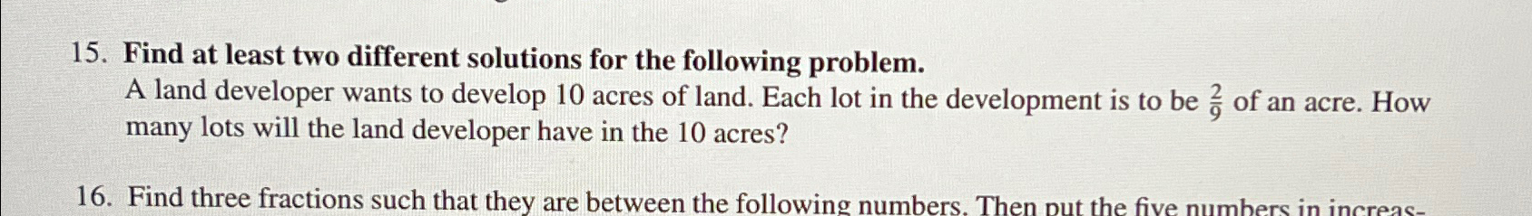 Solved Find at least two different solutions for the | Chegg.com
