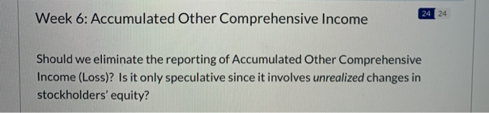 Solved 24 24 Week 6: Accumulated Other Comprehensive Income | Chegg.com