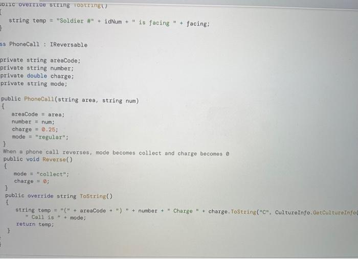Solved 1 Il Interface IReversable defines behavior Reverse() | Chegg.com