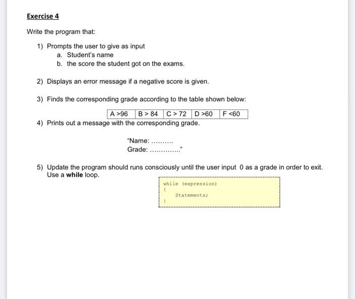Solved 2) Displays an error message if a negative score is | Chegg.com