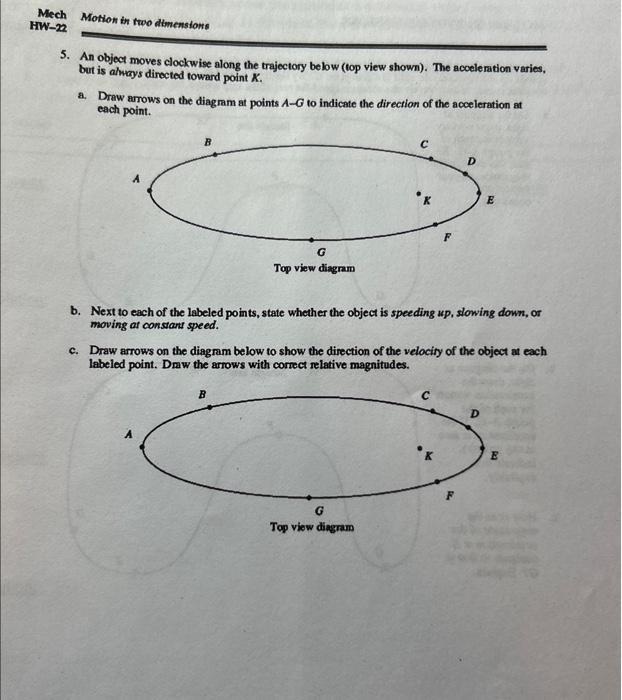 1 An Object Moves Clockwise With Decreasing Speed