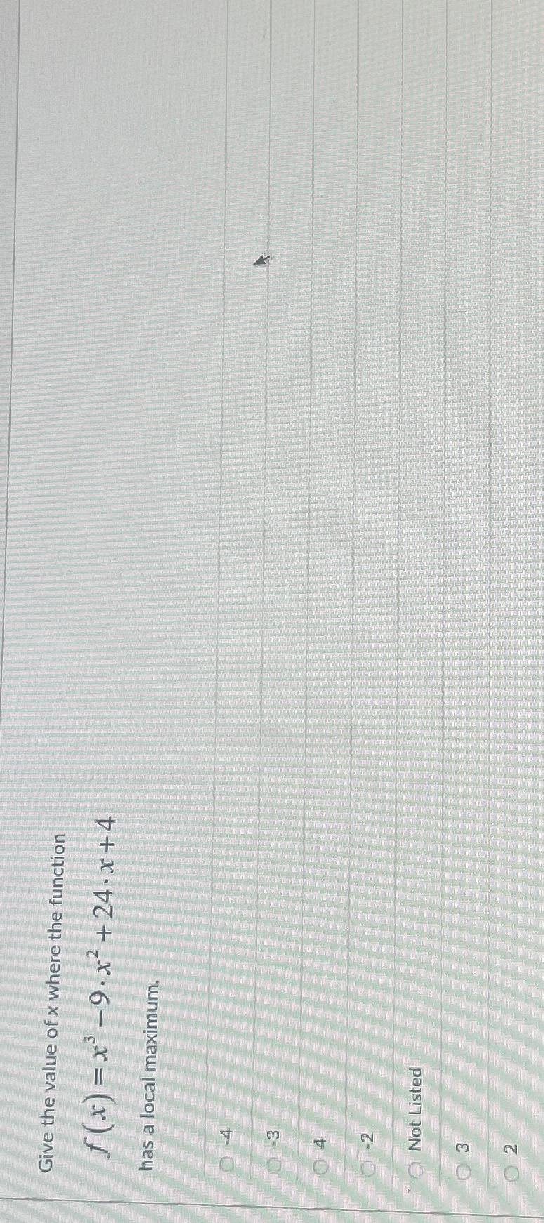 Solved Give the value of x ﻿where the | Chegg.com