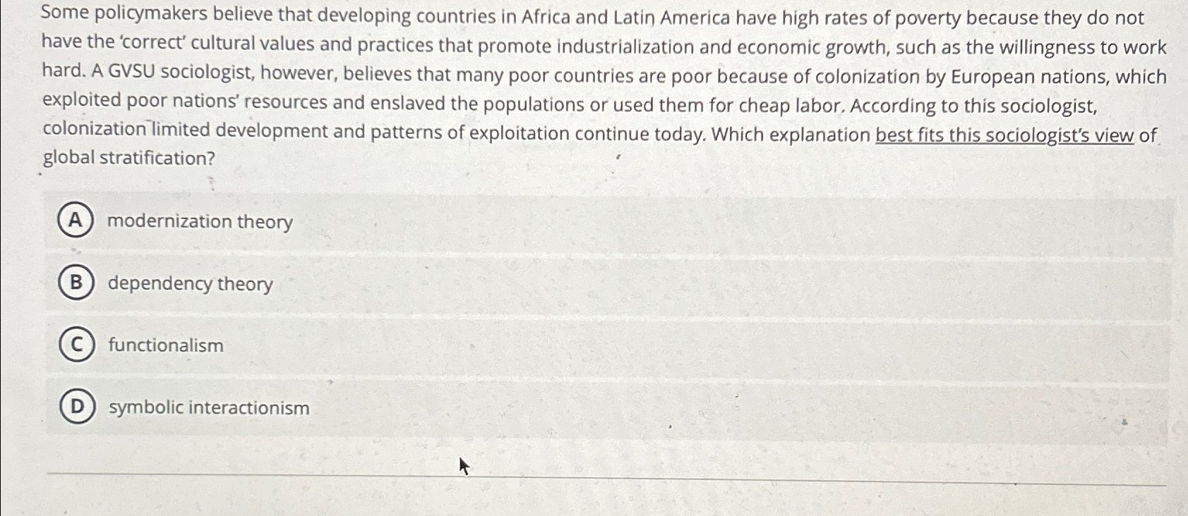 Solved Some policymakers believe that developing countries | Chegg.com