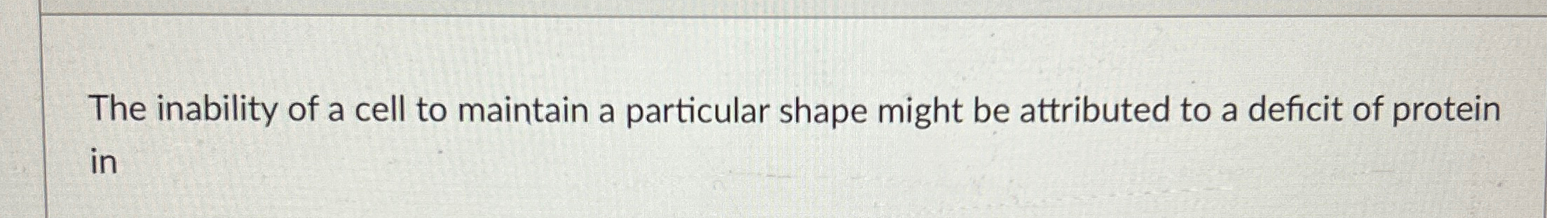 Solved The inability of a cell to maintain a particular | Chegg.com