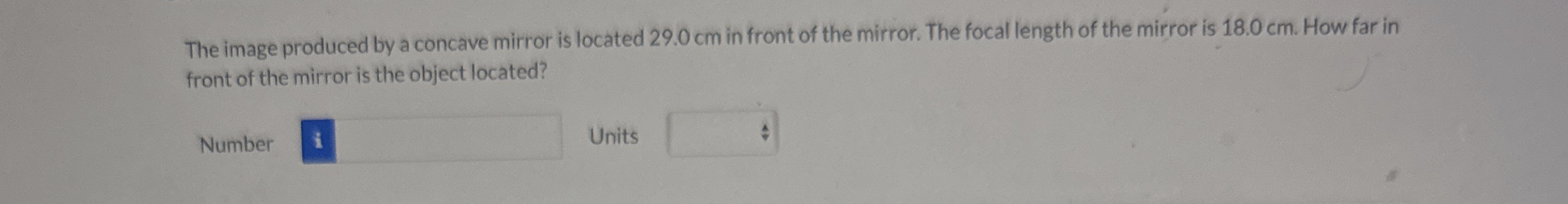 Solved The image produced by a concave mirror is located | Chegg.com