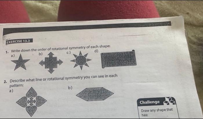 EXERCISE 13.3 1. Write down the order of rotational | Chegg.com
