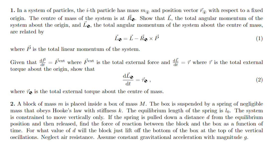Solved In a system of particles, the i-th particle has mass | Chegg.com