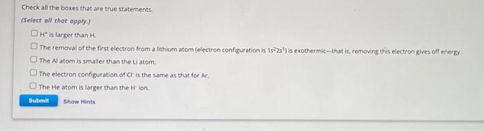 Solved Check all the boxes that are true statements (Select | Chegg.com