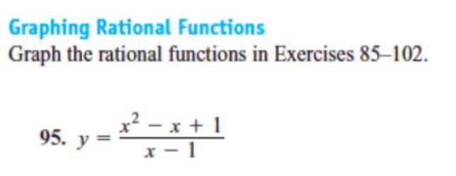 Solved Graphing Rational Functions Graph the rational | Chegg.com