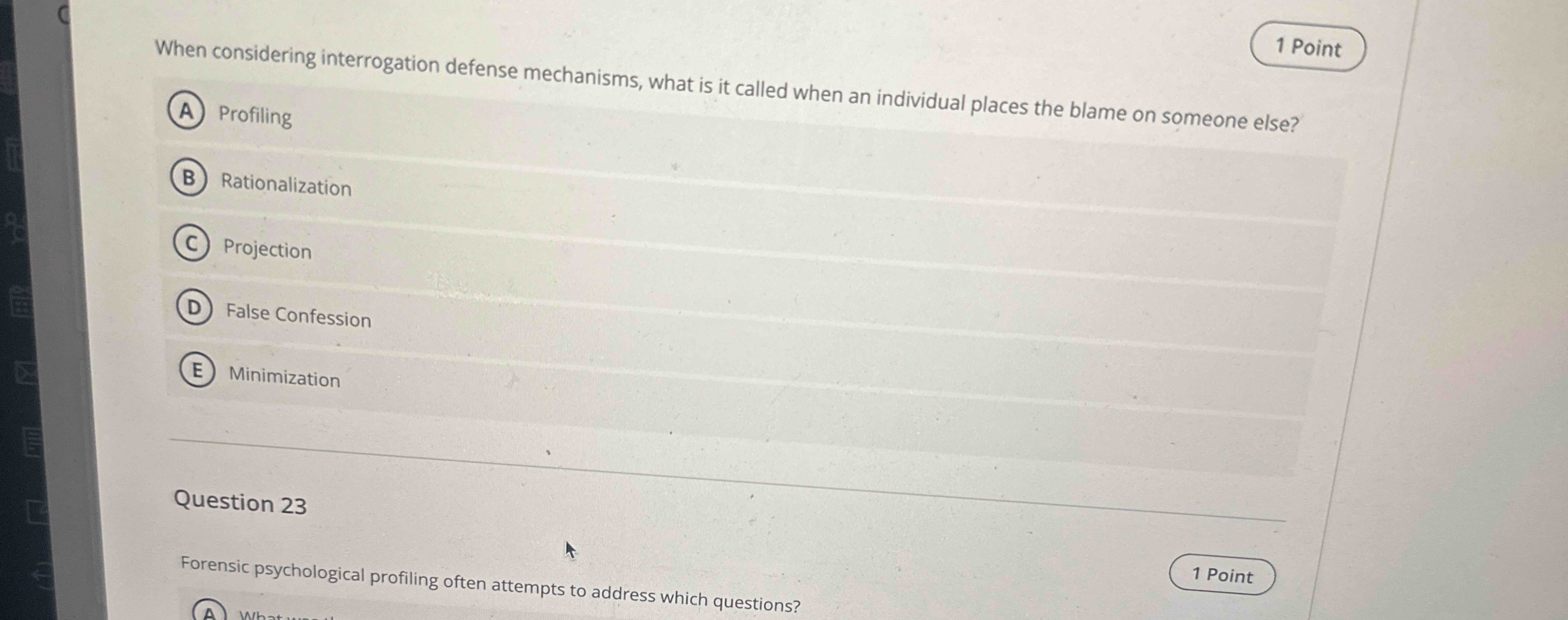 Solved When considering interrogation defense mechanisms, | Chegg.com