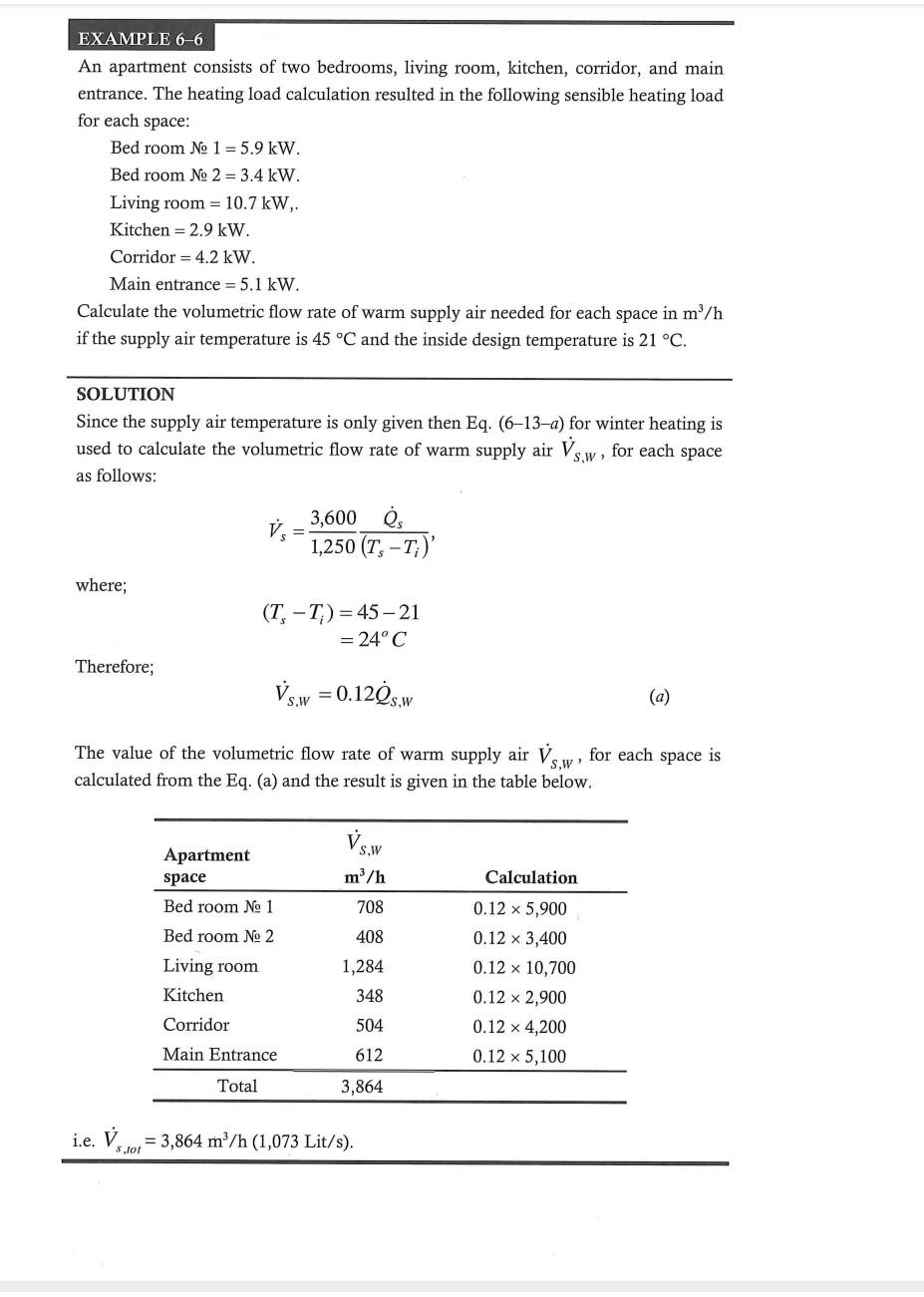 Solved HVAC After reading examples 6.6 and 6.8 , Please redo | Chegg.com