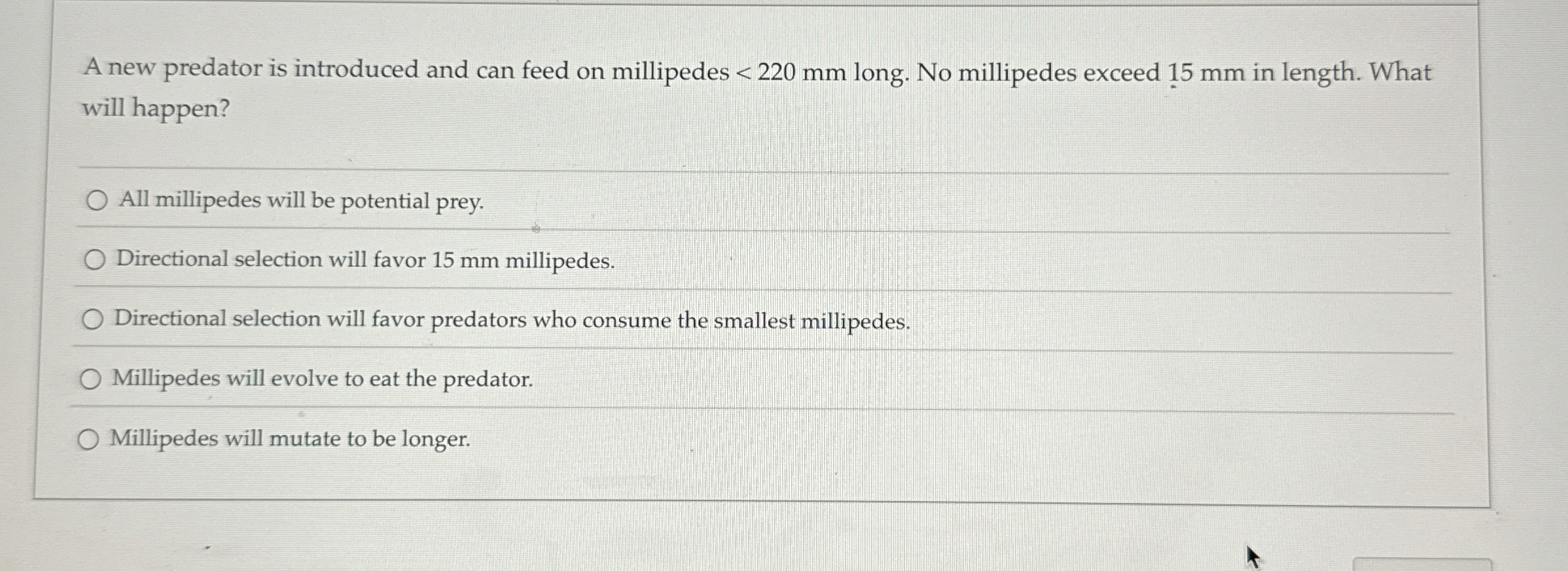 Solved A new predator is introduced and can feed on | Chegg.com