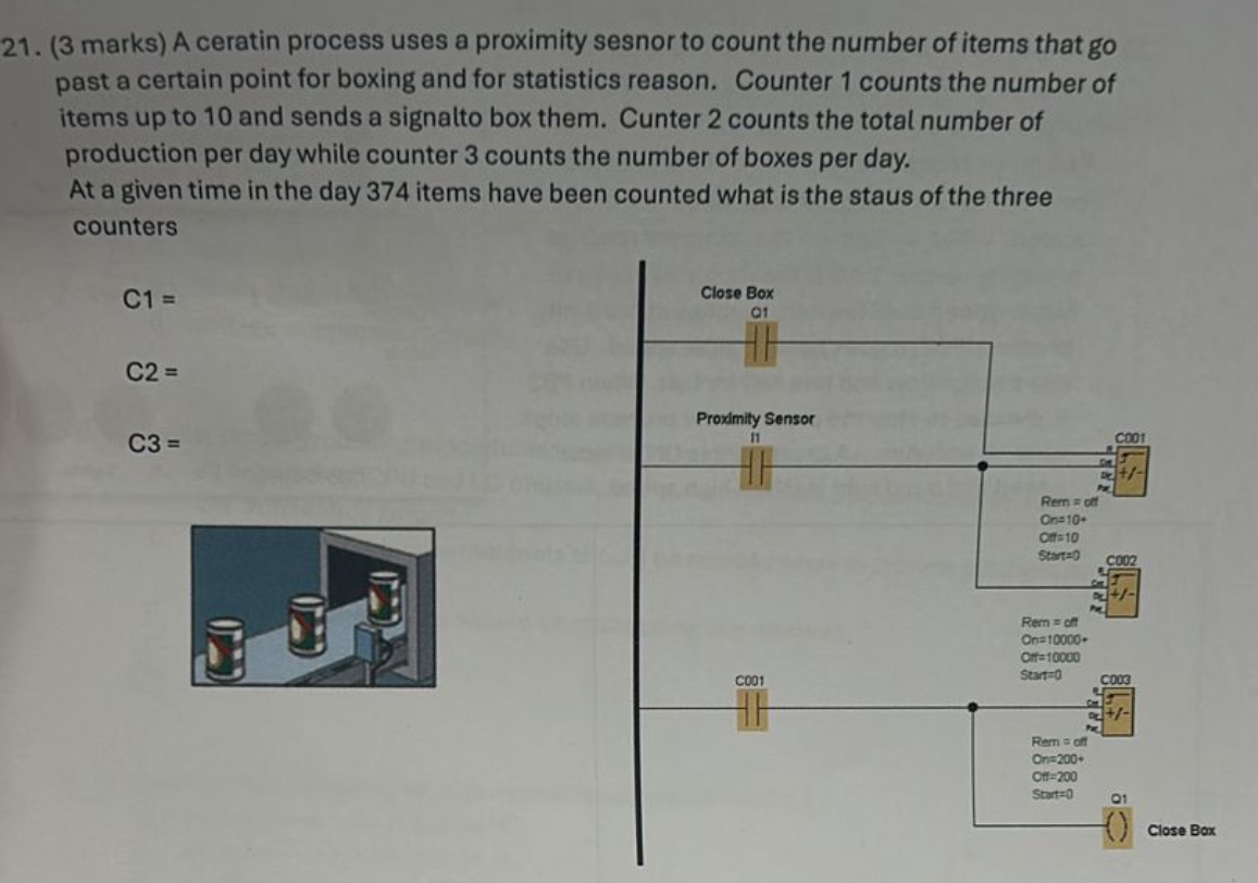 Solved ( 3 ﻿marks) ﻿A ceratin process uses a proximity | Chegg.com