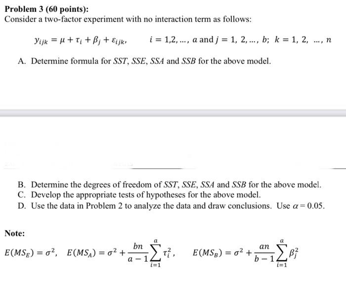 Solved Problem 3 (60 points): Consider a two-factor | Chegg.com