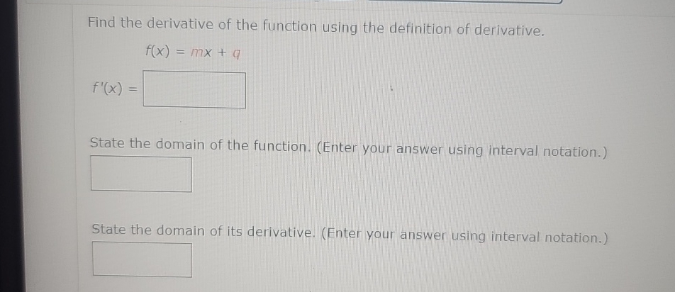 Solved Find the derivative of the function using the | Chegg.com