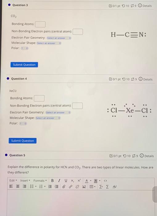 Solved BeCl2 Bonding Atoms: Non-Bonding Electron pairs | Chegg.com