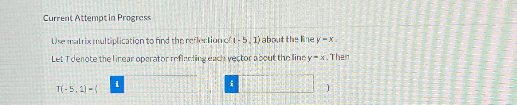 Solved Current Attempt in ProgressUse matrix multiplication | Chegg.com