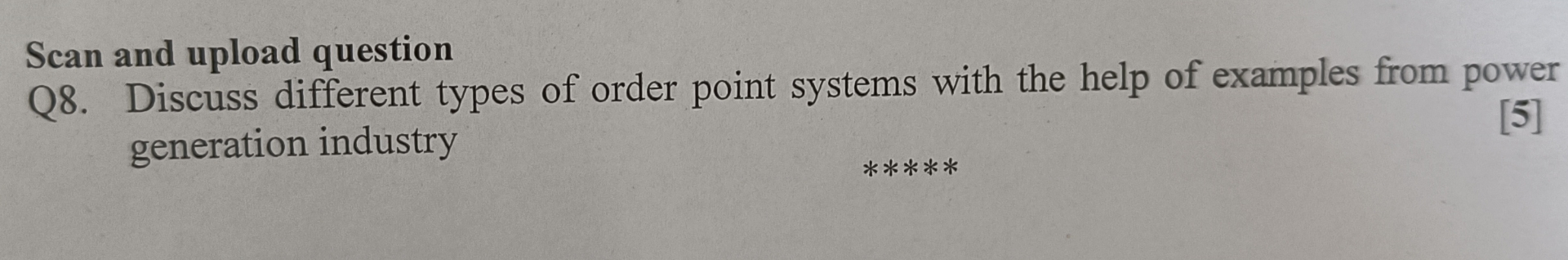 Solved Q8. ﻿Discuss different types of order point systems | Chegg.com