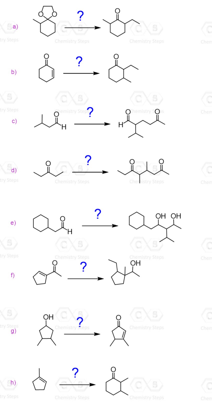 Solved a)b)c)d)e)f)g)h)Steps | Chegg.com
