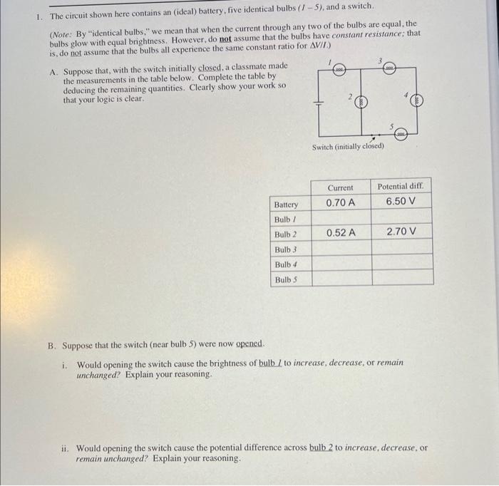 Solved The circuit shown here contains an (ideal) battery, | Chegg.com