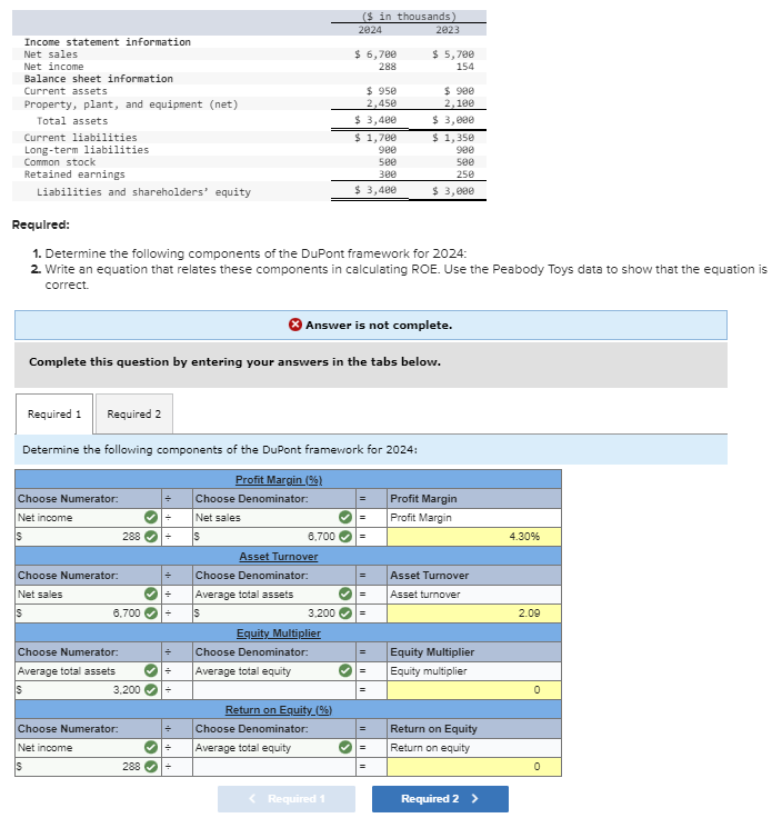 Solved Required:Determine the following components of the | Chegg.com