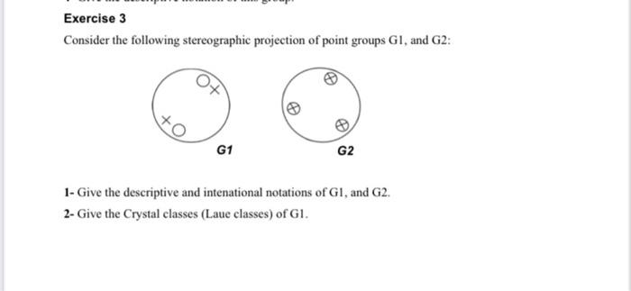 Exercise 3 Consider the following stereographic | Chegg.com