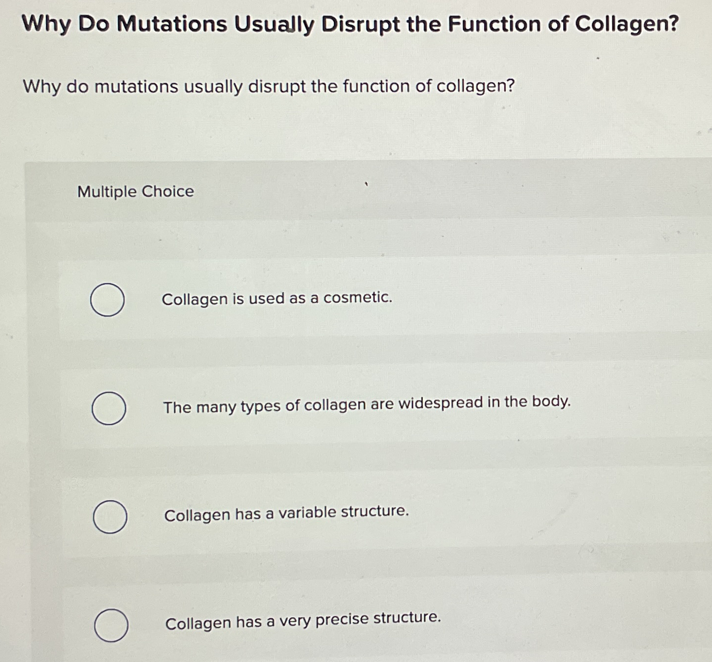 Solved Why Do Mutations Usually Disrupt the Function of | Chegg.com
