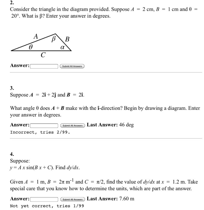 Solved Consider the triangle in the diagram provided. | Chegg.com