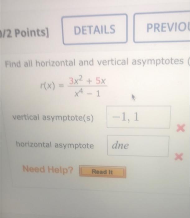 Solved Find all horizontal and vertical asymptotes | Chegg.com