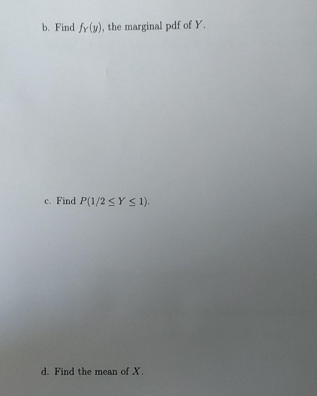 Solved 4 Let X And Y Be Continuous Random Variables With