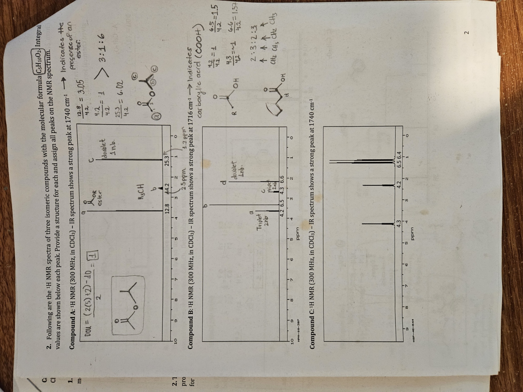 Solved Please provide the structure for COMPOUNDS B AND C, | Chegg.com