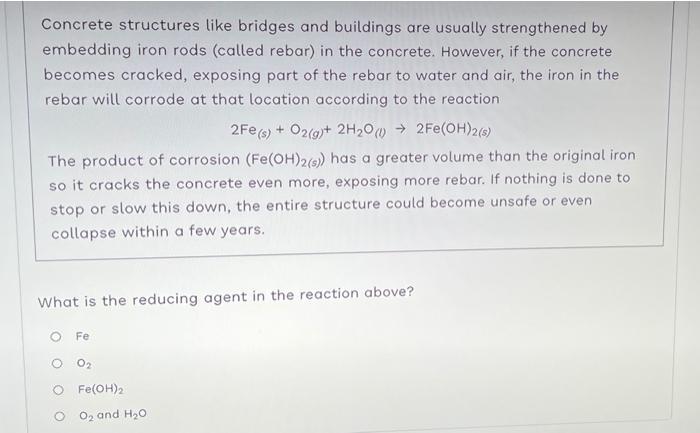 Solved Concrete structures like bridges and buildings are | Chegg.com