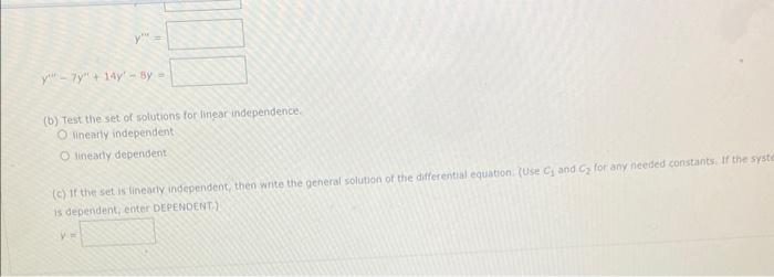Solved Consider the following. Differential Equation | Chegg.com