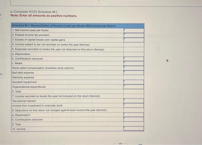 Solved XYZ is a calendar-year corporation that began | Chegg.com