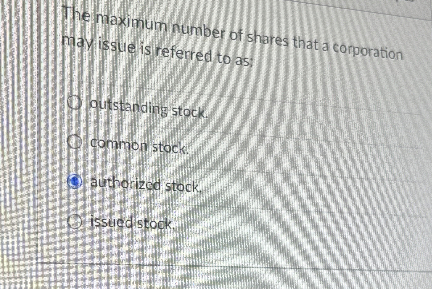 Solved The maximum number of shares that a corporationmay | Chegg.com