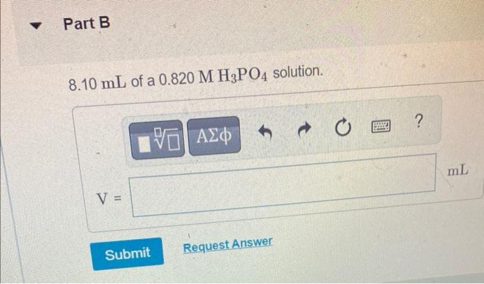 Solved Calculate the volume, in milliliters, of a 0.211M | Chegg.com