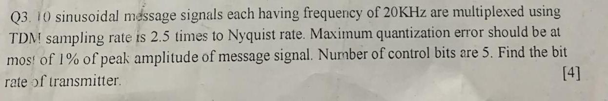 Solved Q3. 10 sinusoidal message signals each having | Chegg.com