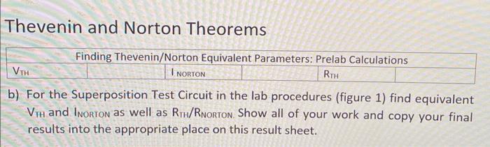Solved Thevenin and Norton Theorems b) For the Superposition | Chegg.com Solved Thevenin and Norton Theorems b) For the Superposition | Chegg.com