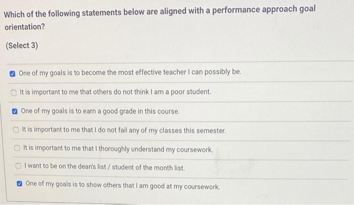 Which of the following statements below are aligned | Chegg.com