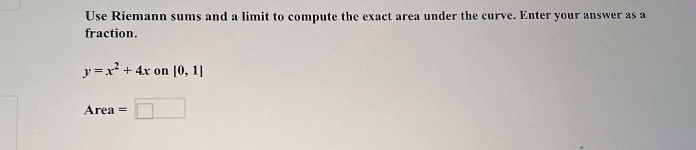 Solved Use Riemann sums and a limit to compute the exact | Chegg.com
