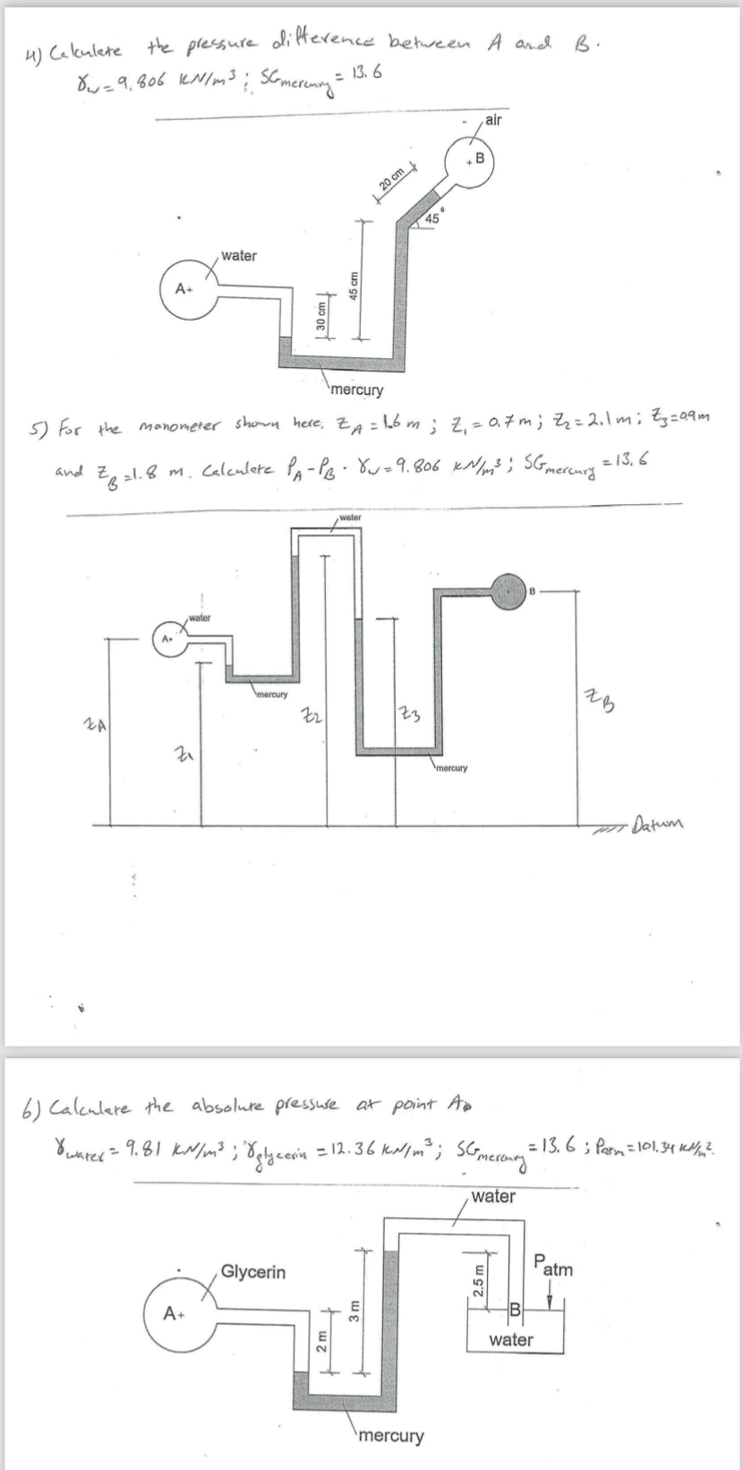 Solved Estimate the absolute and relative pressure at point | Chegg.com