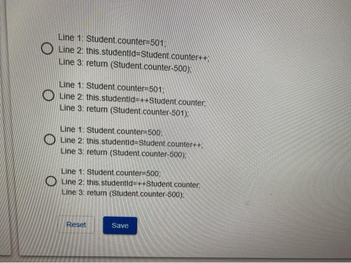 Solved Question 1 Consider the code given below. Identify | Chegg.com