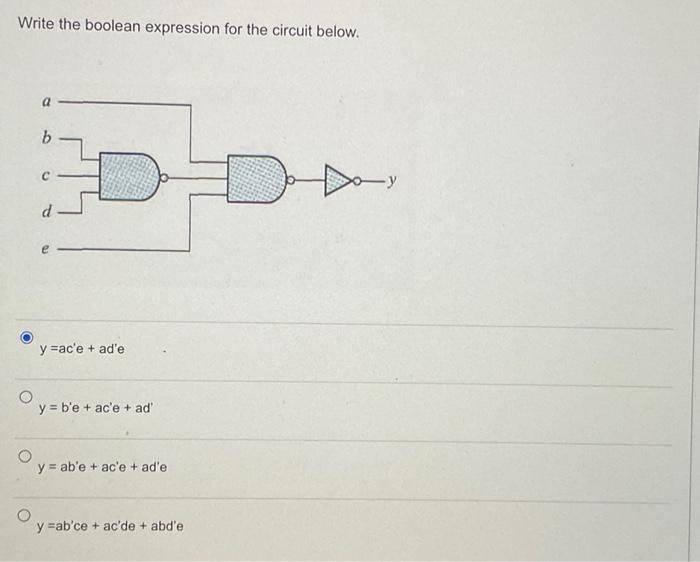 Solved Write the boolean expression for the circuit below. | Chegg.com
