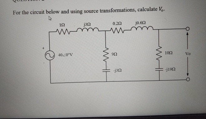 For the circuit below and using source | Chegg.com