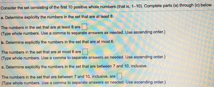 Solved Consider the set consisting of the first 10 positive | Chegg.com