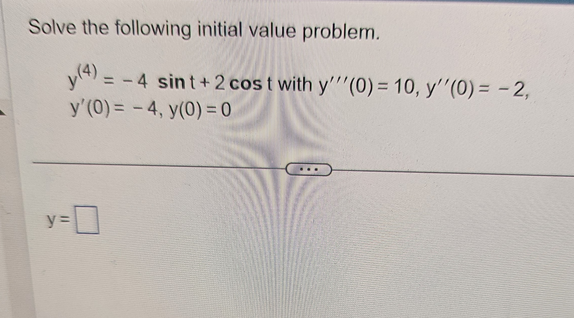Solved Solve The Following Initial Value 0360