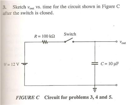 Solved Sketch vout vs. time for the circuit shown in Figure | Chegg.com