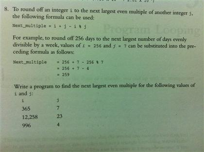 Solved To round off an integer i to the next largest even | Chegg.com